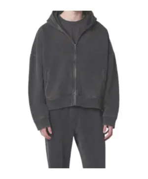 ENTIRE STUDIOS Long-sleeved Zip-up Hoodie - Black