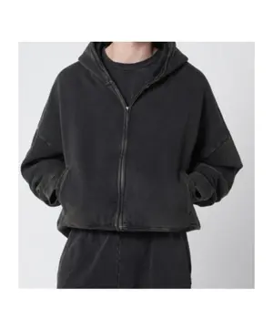 ENTIRE STUDIOS Long-sleeved Zip-up Hoodie - Black