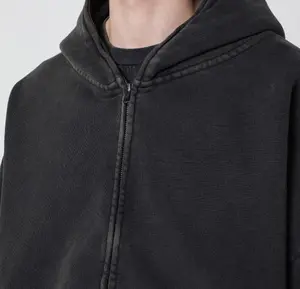 ENTIRE STUDIOS Long-sleeved Zip-up Hoodie - Black