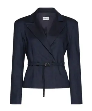 Marella Short Belted Double-breasted Jacket