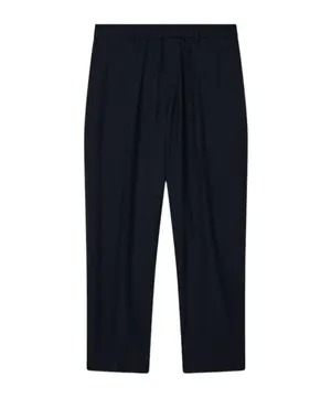 Emporio Armani Pleated Tailored Trousers - Navy Blue