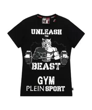 Philipp Plein Logo Round Collar Short-sleeved T-shirt