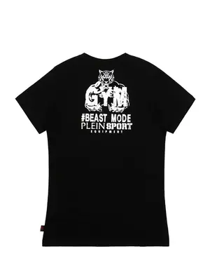 Philipp Plein Logo Round Collar Short-sleeved T-shirt