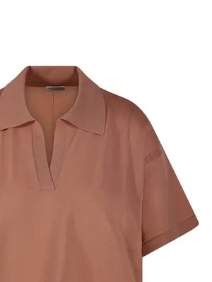 ROBERTO COLLINA Fine-knit V-neck T-shirt