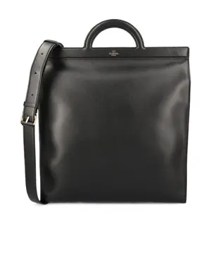 Valentino Garavani Logo Printed Top Handle Bag - Black