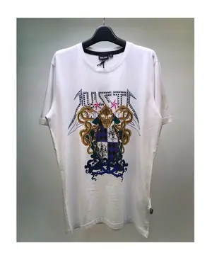 Just Cavalli Printed Round-necked T-shirt - Gray