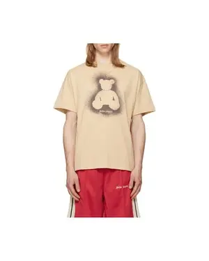 Palm Angels Bear Graphic T-shirt - Nude