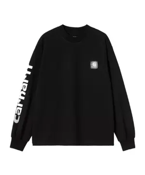 Carhartt Long Sleeve Archive Script Graphic T-shirt - Black