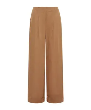 Marella Water-repellent Twill Wide-leg Trousers