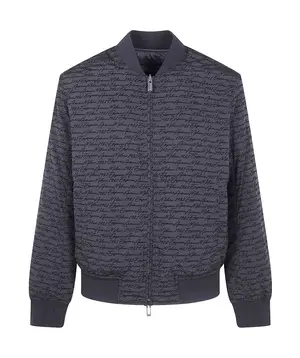 Emporio Armani Script-print Bomber Jacket