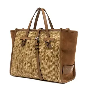 GIANNI CHIARINI Miss Marcella 32 Woven Shoulder Bag - Brown