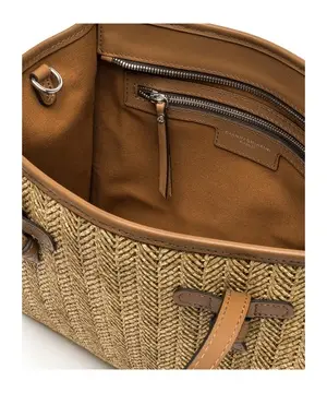 GIANNI CHIARINI Miss Marcella 32 Woven Shoulder Bag - Brown
