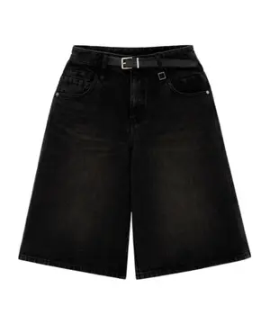 WOOYOUNGMI Belted Denim Shorts
