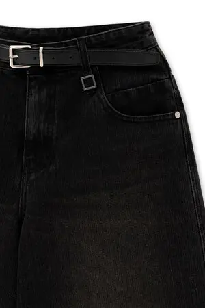 WOOYOUNGMI Belted Denim Shorts