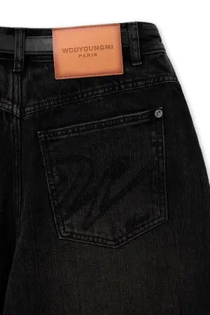WOOYOUNGMI Belted Denim Shorts