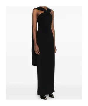 Solace London Rona Halterneck Maxi Dress - Black