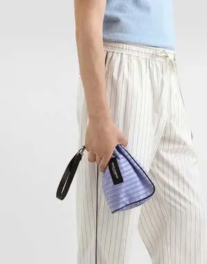 Dolce & Gabbana Striped Poplin Pouch - Blue