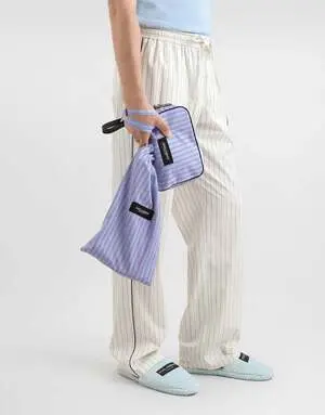 Dolce & Gabbana Striped Poplin Pouch - Blue