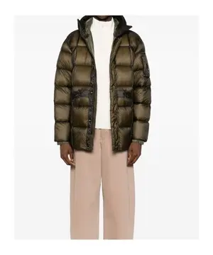 C.P. COMPANY Hooded Quilted Jacket - Black