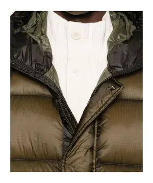 C.P. COMPANY Hooded Quilted Jacket - Black