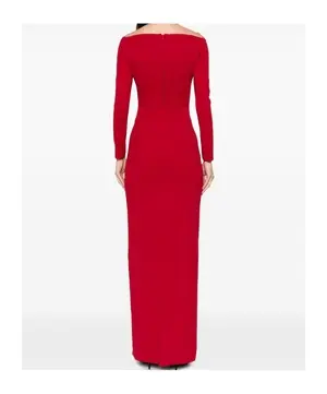 Solace Lolita Square Neck Long-sleeved Gown - Red