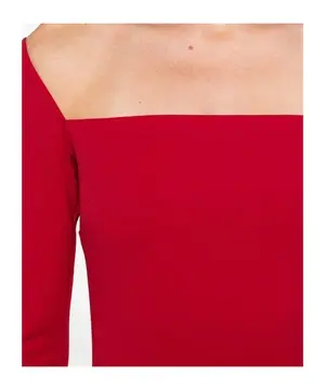 Solace Lolita Square Neck Long-sleeved Gown - Red