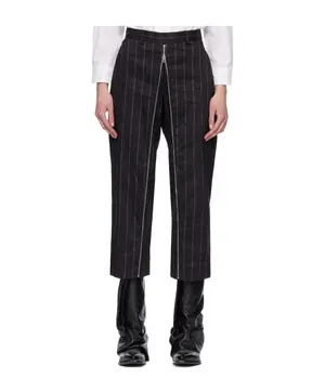 R13 Pinstriped Front Zipper Trousers