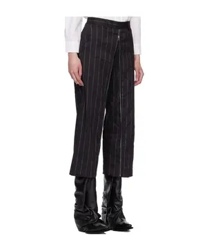 R13 Pinstriped Front Zipper Trousers