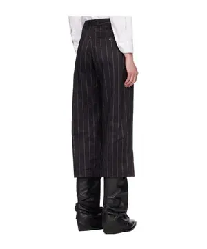 R13 Pinstriped Front Zipper Trousers