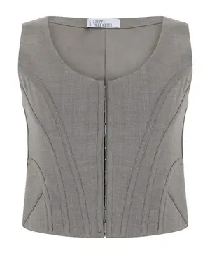 Grey Bustier Tops