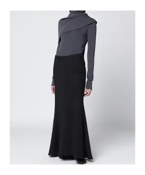 ENTIRE STUDIOS Asymmetrical Panel Knitted Sweater - Black