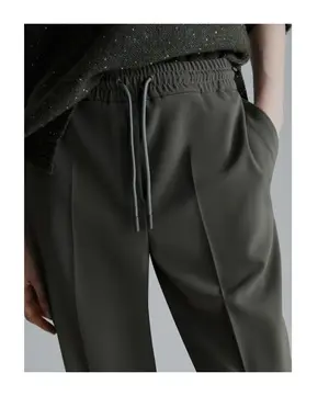 Marella Stretch Twill Joggers With Drawstring Waist