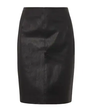 Nour Hammour Paneled Leather Pencil Skirt