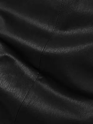 Nour Hammour Paneled Leather Pencil Skirt