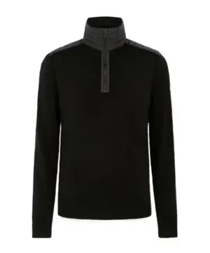 Belstaff Logo-patched Half-zip Jumper