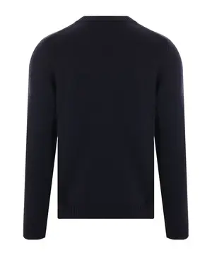 ROBERTO COLLINA Crew Neck Long Sleeve Knitwear - Navy