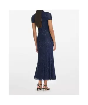 SELF-PORTRAIT Embellished Draped Dress