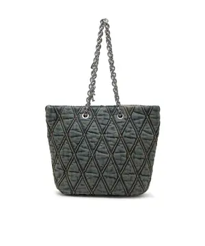 DIESEL® Quilted Chain Shoulder Bag - Dark Blue