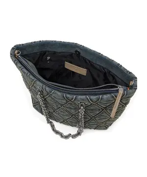 DIESEL® Quilted Chain Shoulder Bag - Dark Blue