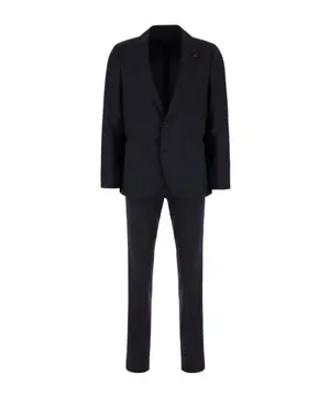 LARDINI Two Piece Tailored Suit - Black