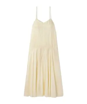 ST. AGNI Slip Dress With V-neck And Thin Straps - Off White