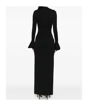 Solace Hutton V-neck Maxi Dress With Flared Cuffs