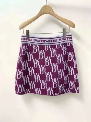 We11Done Logo Jacquard Mini Skirt