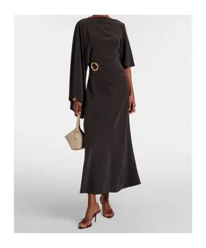 JOSEPH Satin Twill Midi Dress