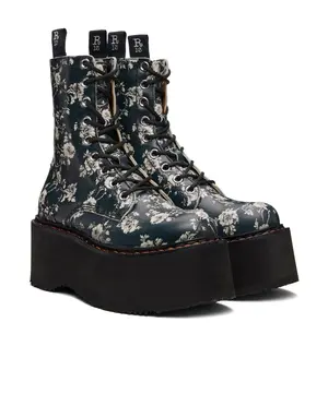 R13 Double Stack Print Ankle Boots