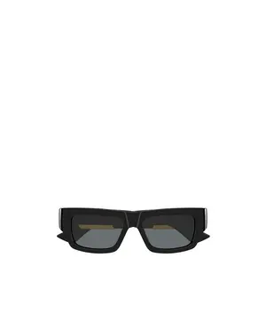 Bottega Veneta Rectangle Frame Sunglasses - Black