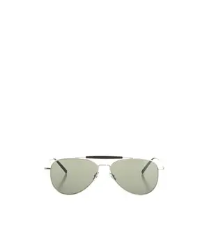 Saint Laurent Pilot Frame Sunglasses - Gray
