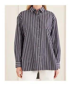 NILI LOTAN Striped Long Sleeve Shirt