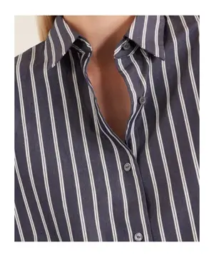 NILI LOTAN Striped Long Sleeve Shirt