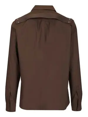 Rick Owens Fogpocket Snap Outer Shirt - Brown